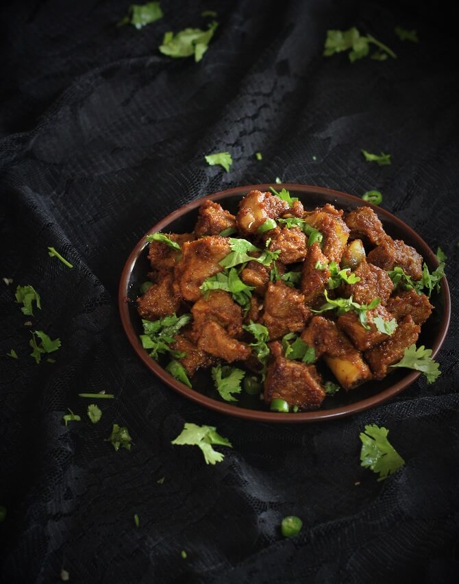 Andhra Mutton Fry, Andhra Style Mutton Vepudu (Step by step & Video)