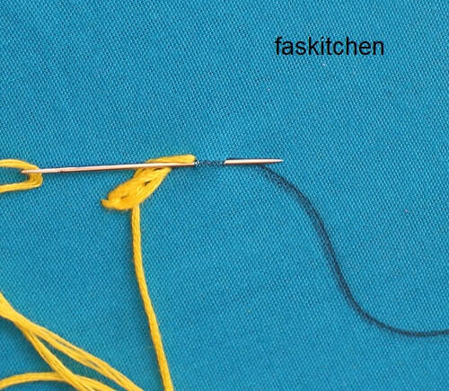 Heavy Chain Stitch in Hand Embroidery Tutorial (Step By Step & Video ...