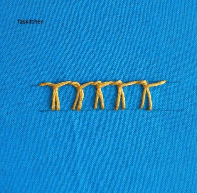 German Knotted Blanket Stitch In Hand Embroidery Tutorial (Step By Step ...