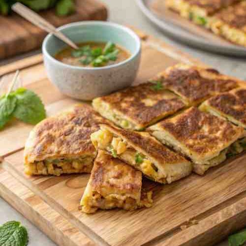 Chicken Murtabak Recipe – Crispy Stuffed Flatbread with Spiced Minced ...